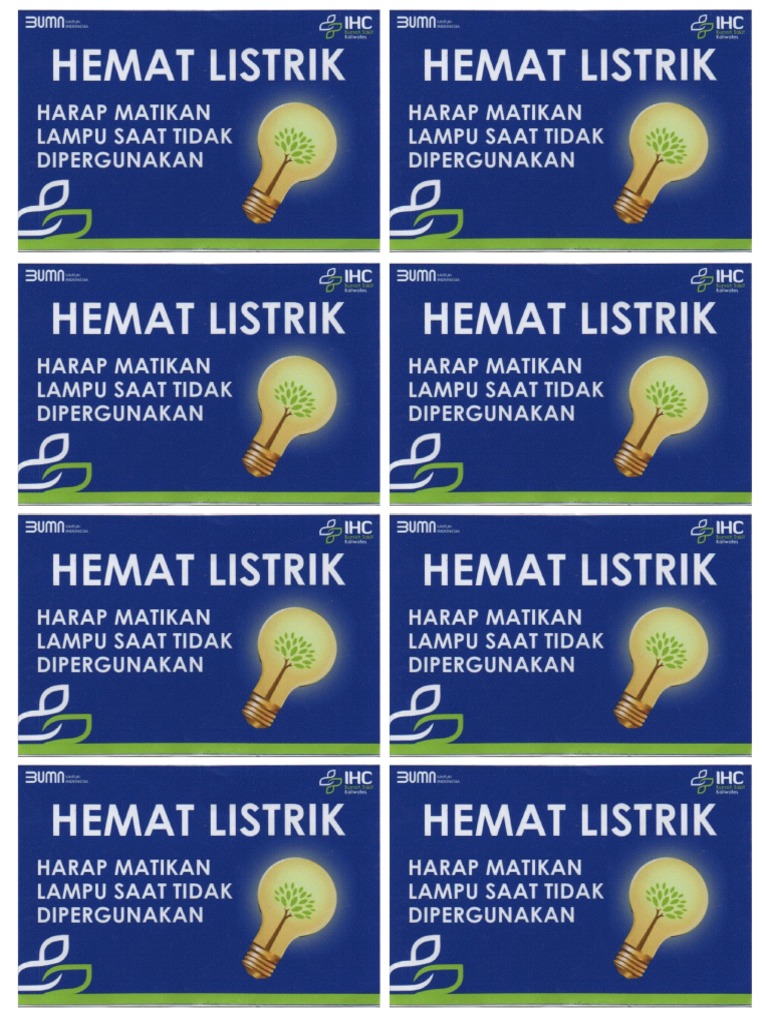 Stiker Hemat Listrik | PDF