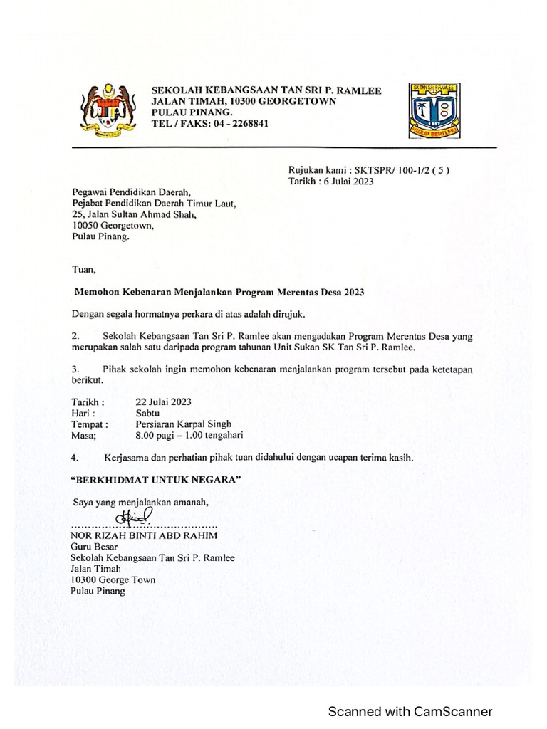 Surat Kepada PPD | PDF