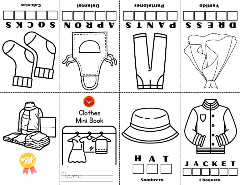 Kinder - Clothes Mini Book | PDF
