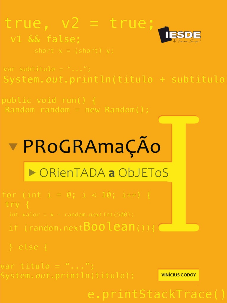 4 Programacao Orientada A Objetos I 2019 Pdf Java Linguagem De Programação Java