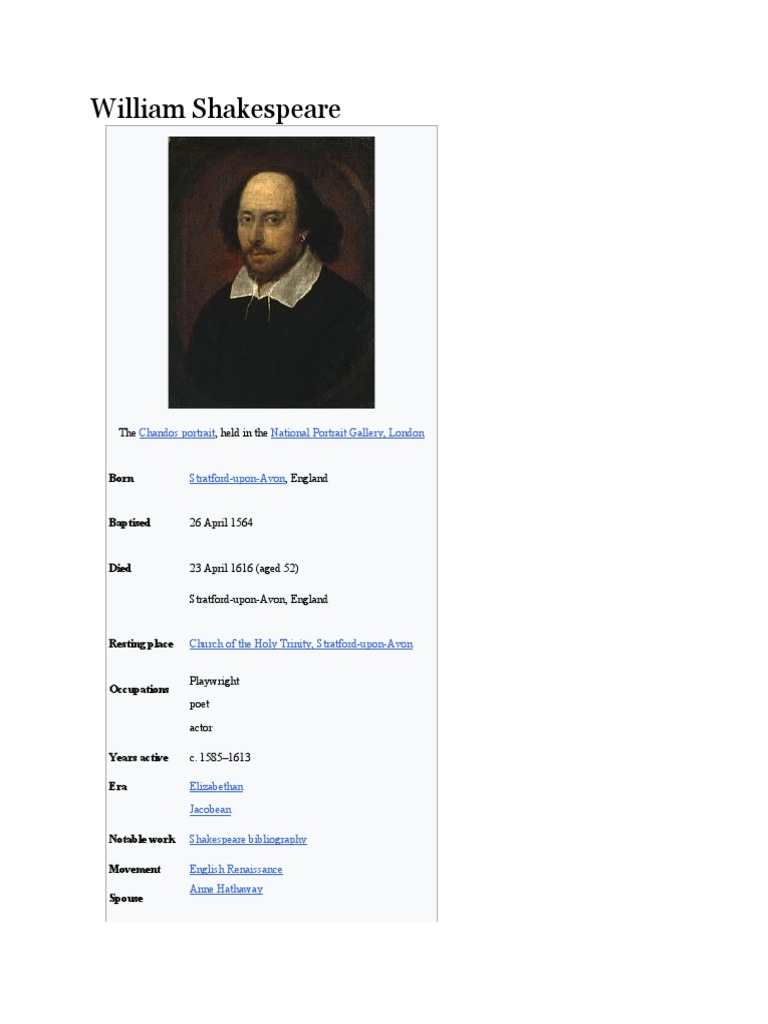 William Shakespeare | PDF