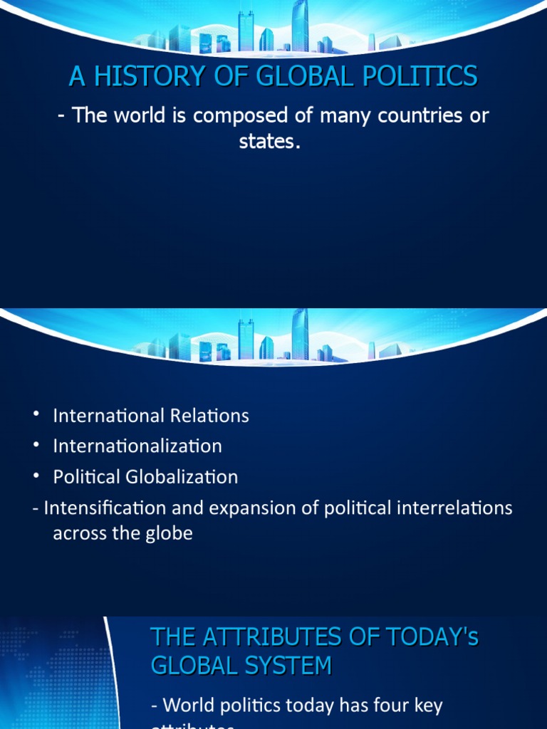 A History of Global Politics | PDF | Internationalism (Politics ...