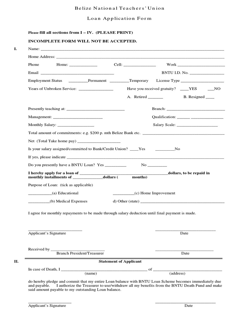 BNTU Loan Application Form June 2014 (1)-1 | PDF