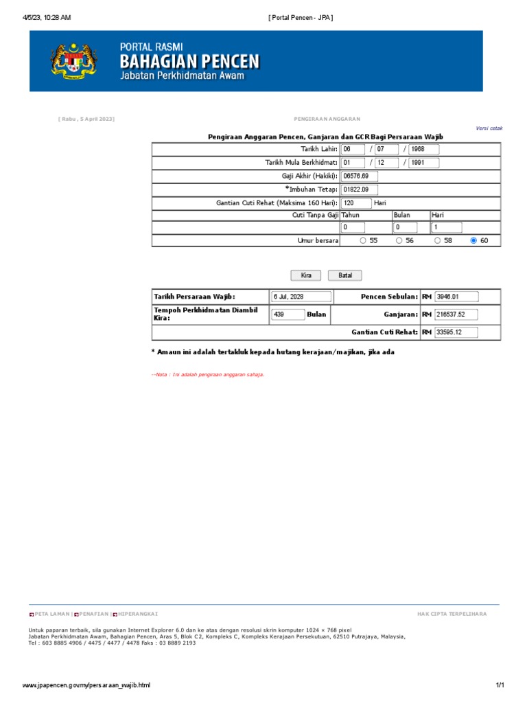 [ Portal Pencen - JPA ] | PDF