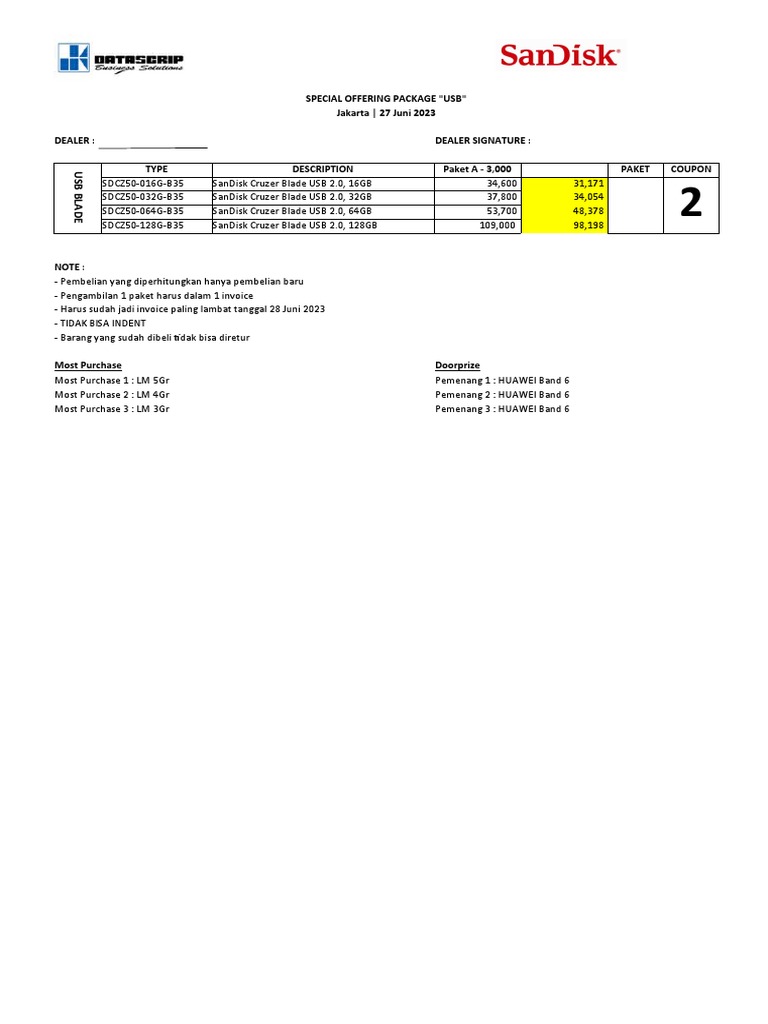 Paket A SanDisk Jakarta | PDF