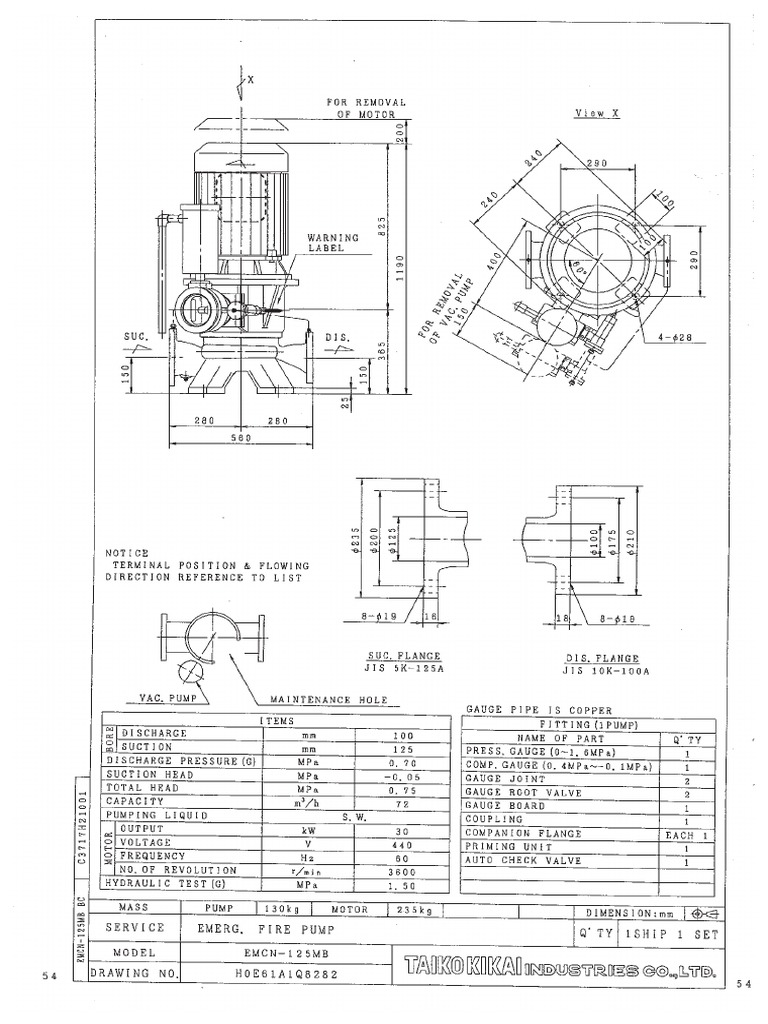 Taiko Pumps - EMCN-125MB | PDF