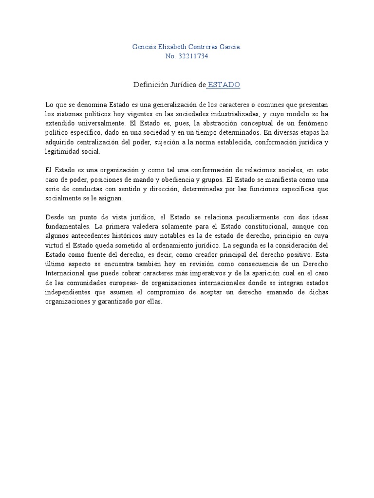 Definicion Juridica de Estado | PDF
