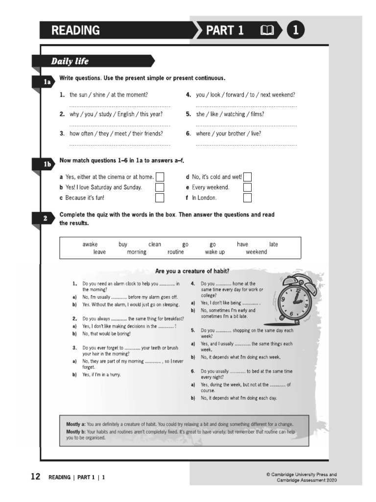 PRACTICE OCTOBER - Reading | PDF