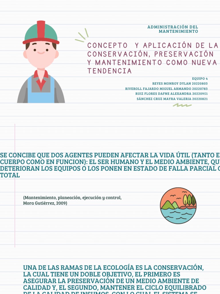 2.1 Concepto y Aplicación de La Conservación, Preservación y Mantenimiento Como Nueva Tendencia ...