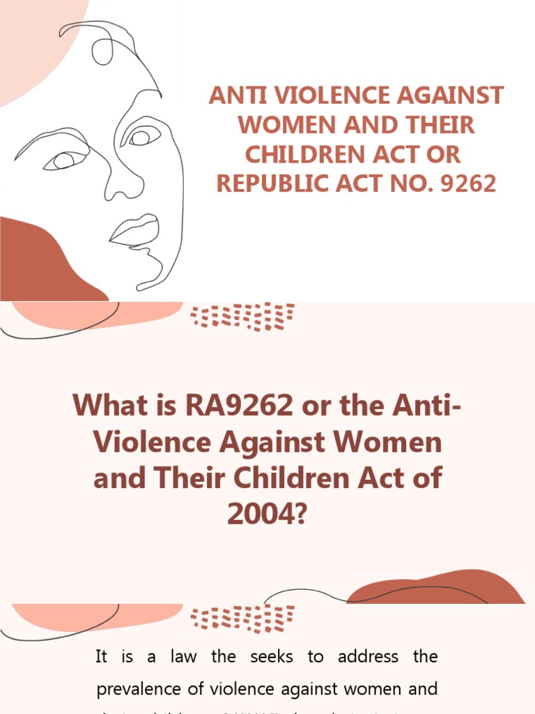 Anti Violence Against Women and Their Children Act or Republic Act No ...