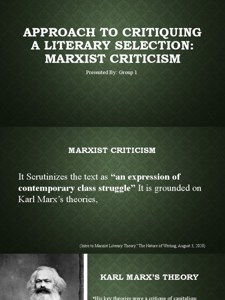 Marxist Criticism | PDF | History