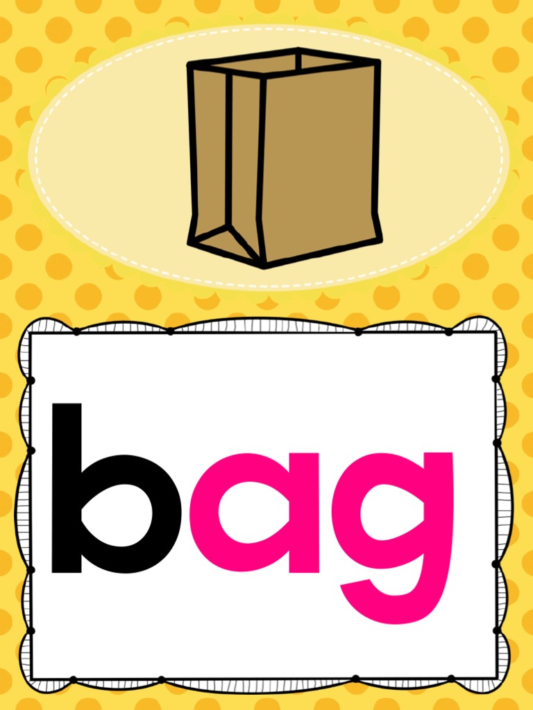 04 - CVC Word Family 'AG' No Prep Phonics Printables | PDF