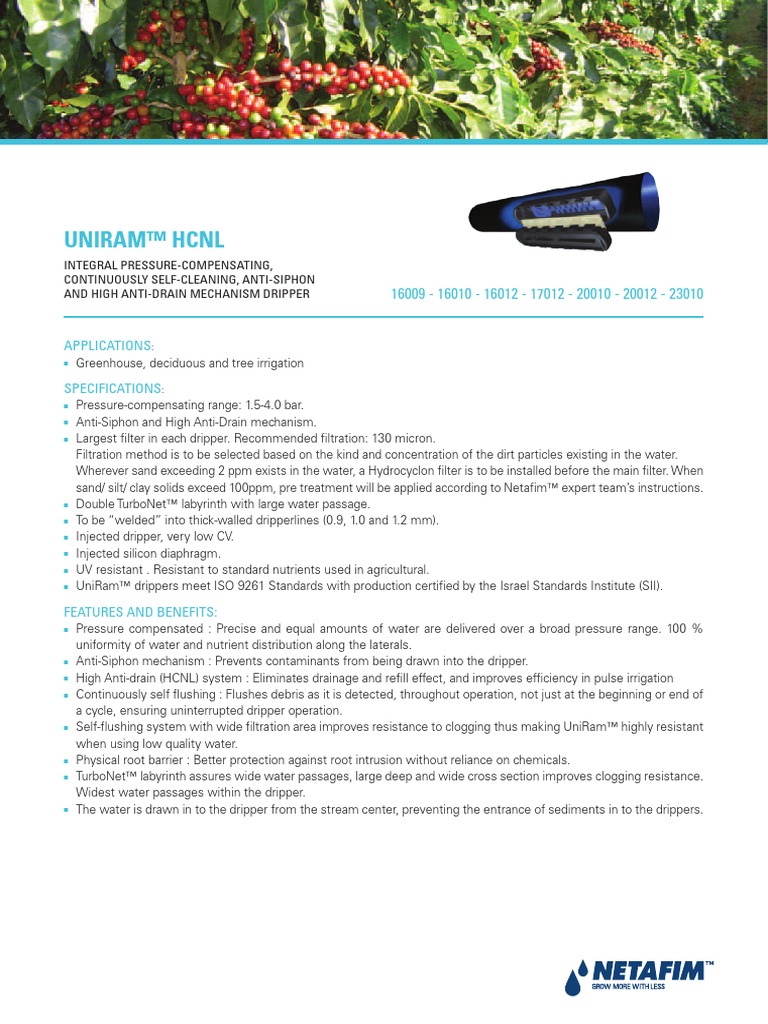 UniRam HCNL Product Sheet | PDF