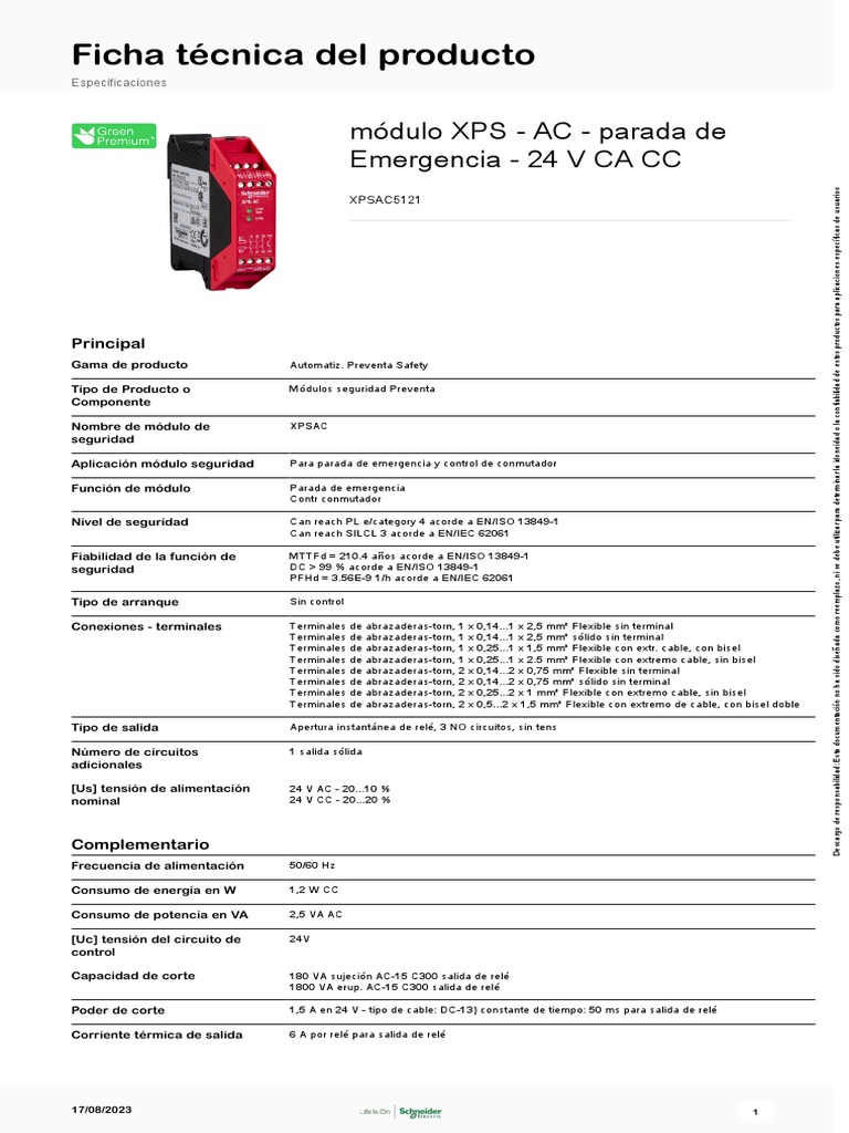 Preventa XPS - XPSAC5121 | PDF