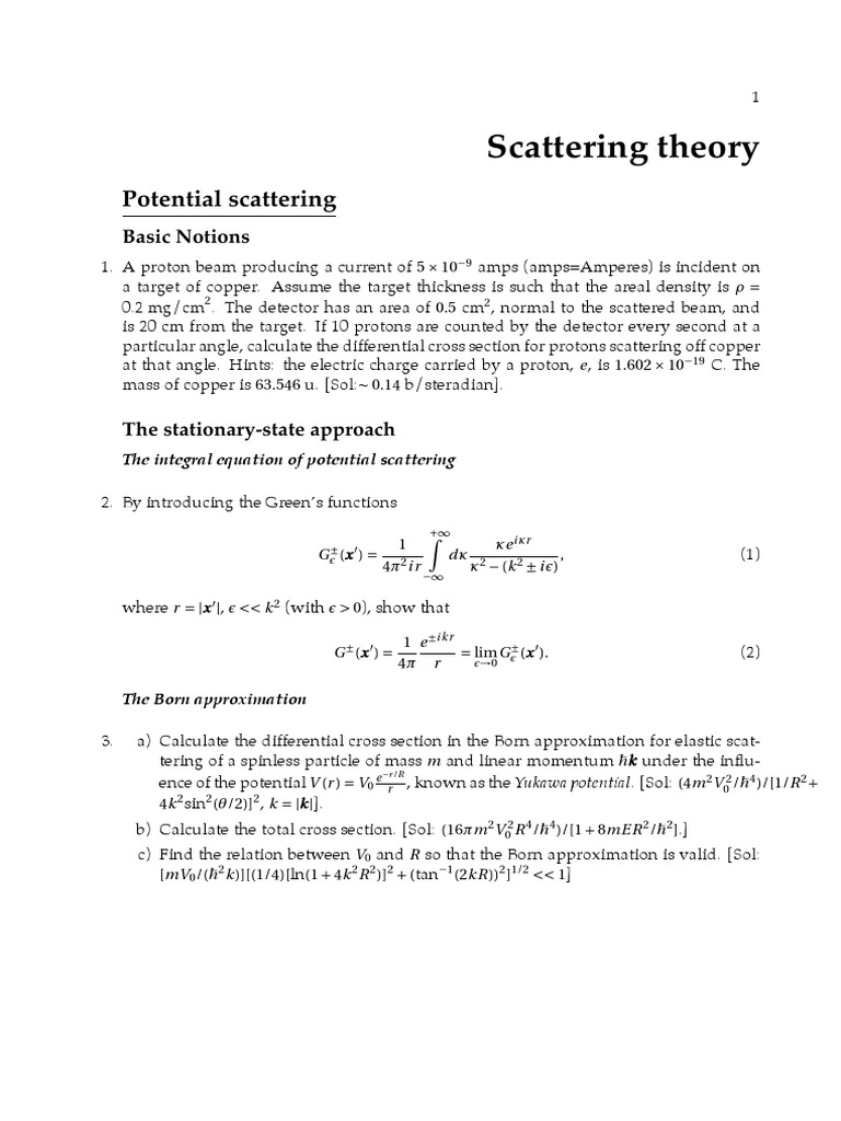 Prob Scattering | PDF