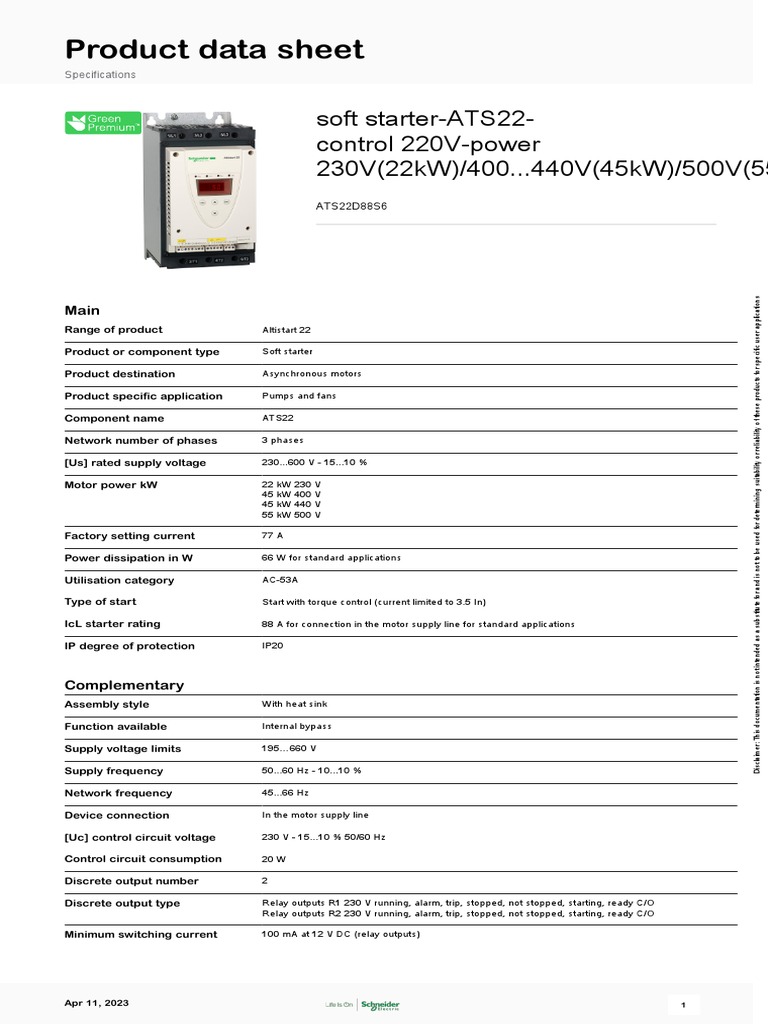 Altistart 22 - Manual | PDF | Electric Motor | Relay