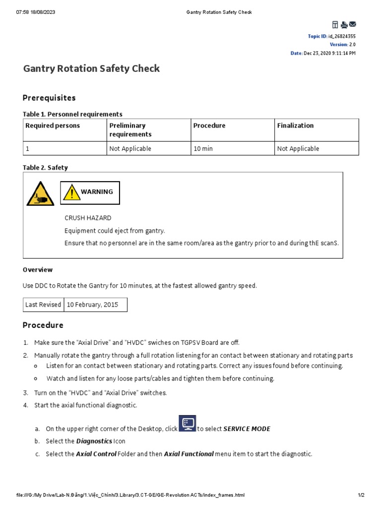 2.Gantry_Rotation_Safety_Check | PDF | Computing