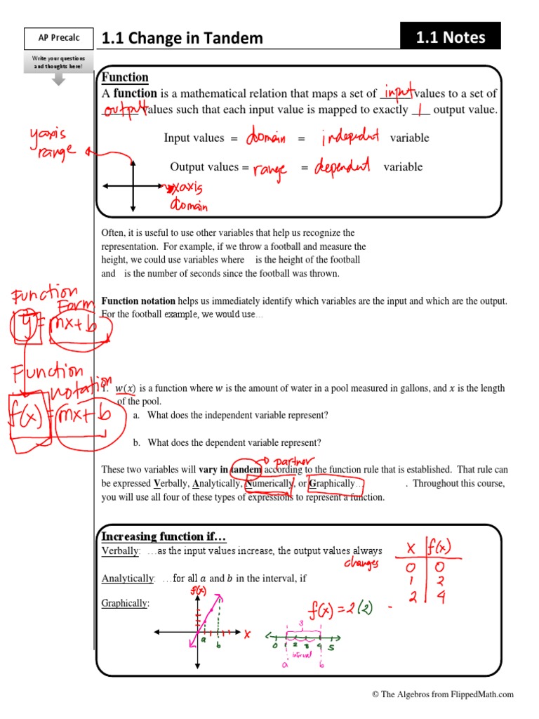 Kami Export - Appc - 1.1 - Packet | PDF | Function (Mathematics) | Dependent And Independent ...