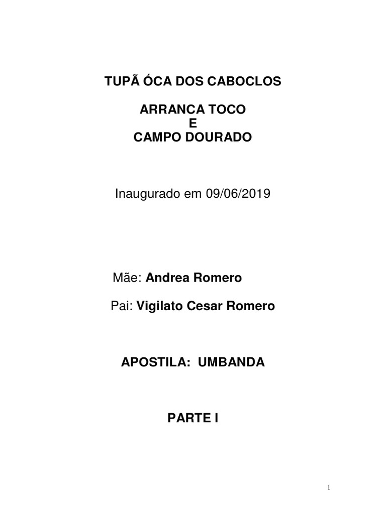 Estudo 5 - Apostila Toc Arranca Toco e Campo Dourado 1º Parte | Download grátis PDF ...
