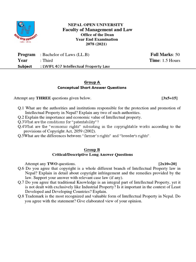Intellectual Property Law | PDF | Intellectual Property | Copyright