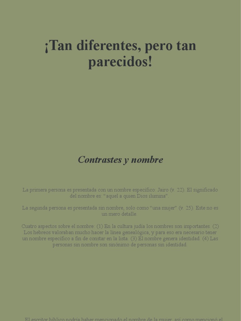 Tan Diferentes, Pero Tan Parecidos | PDF | Jesús