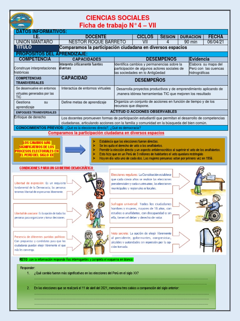 Ficha CCSS Vii N°4 | PDF