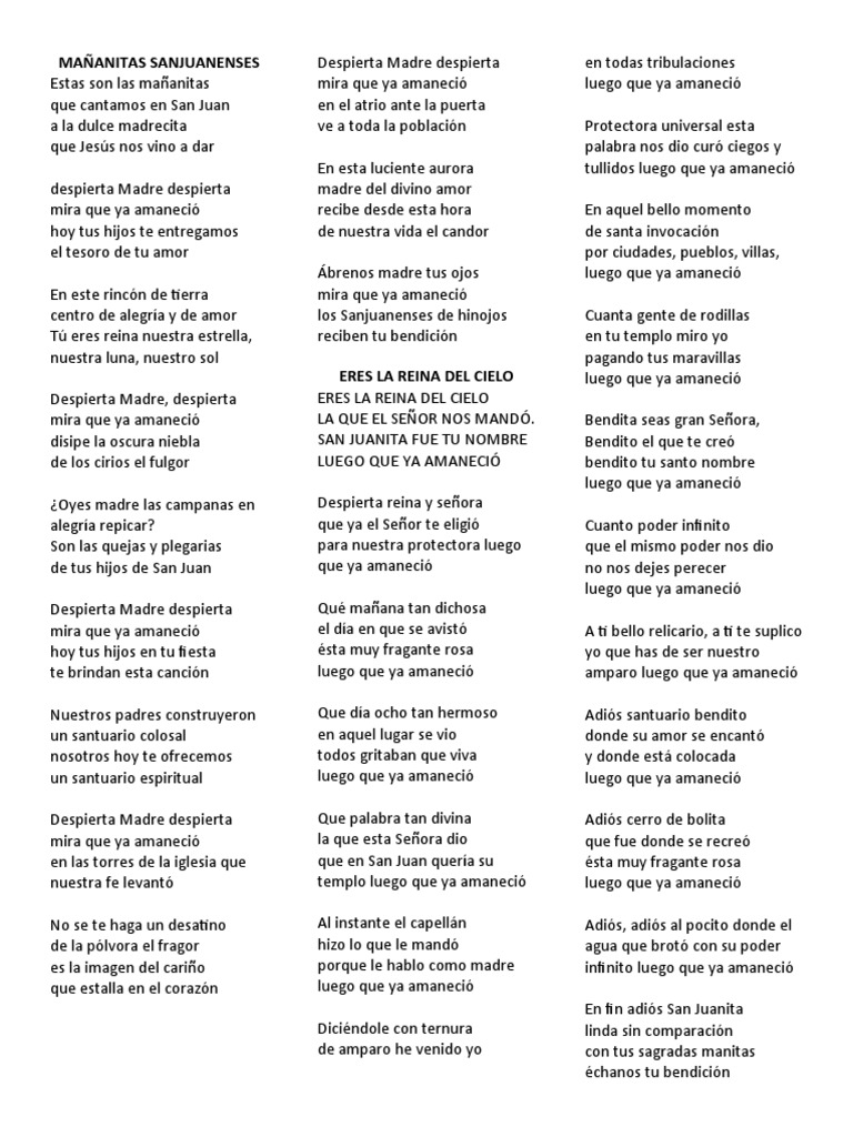 Cantos A María 8 Pdf María Madre De Jesús