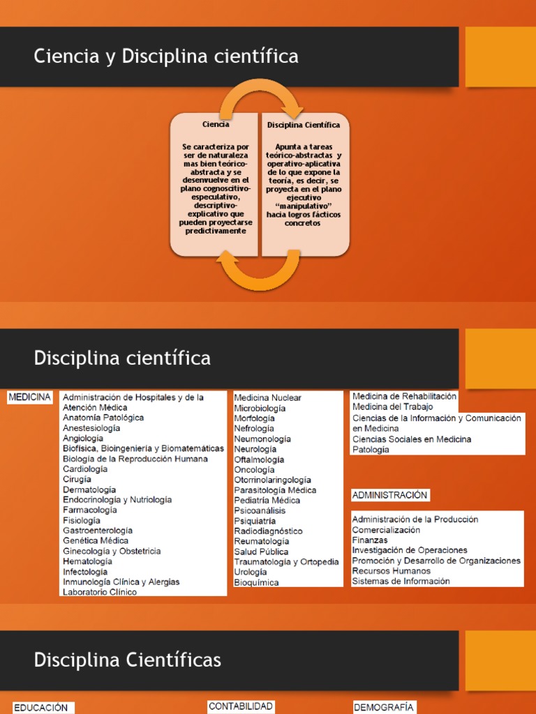 Disciplinas Científicas | PDF