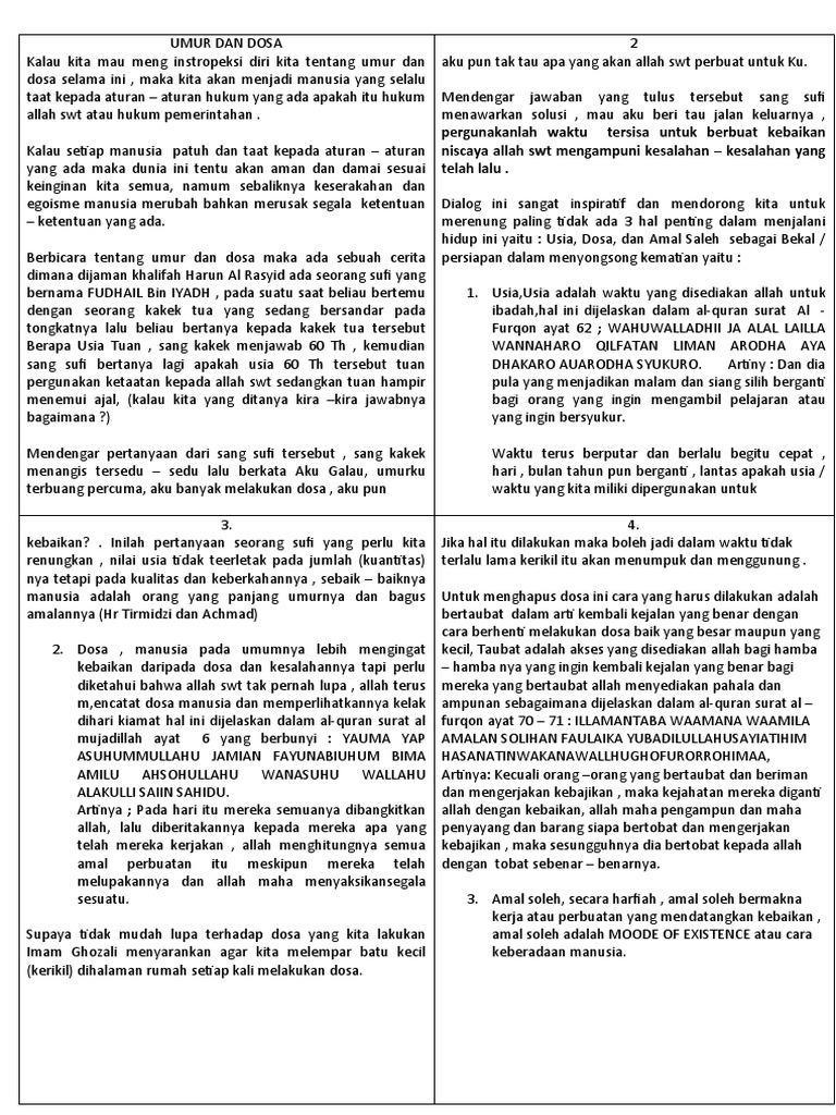 Umur Dan Dosa | PDF