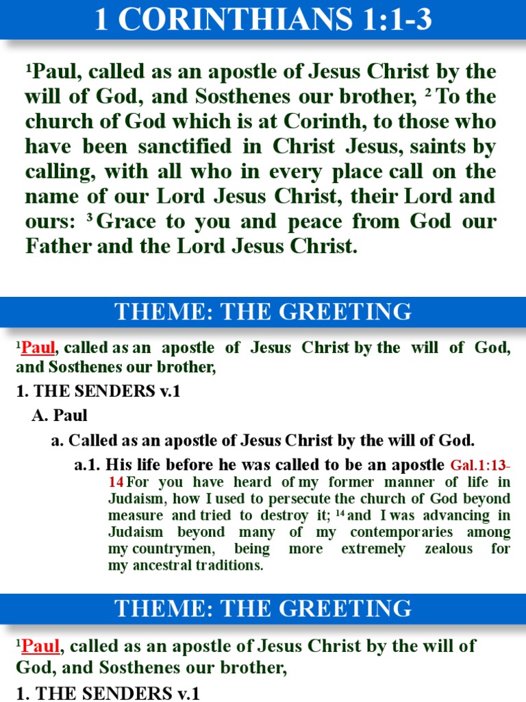 1 Corinthians 1,1-3 | PDF