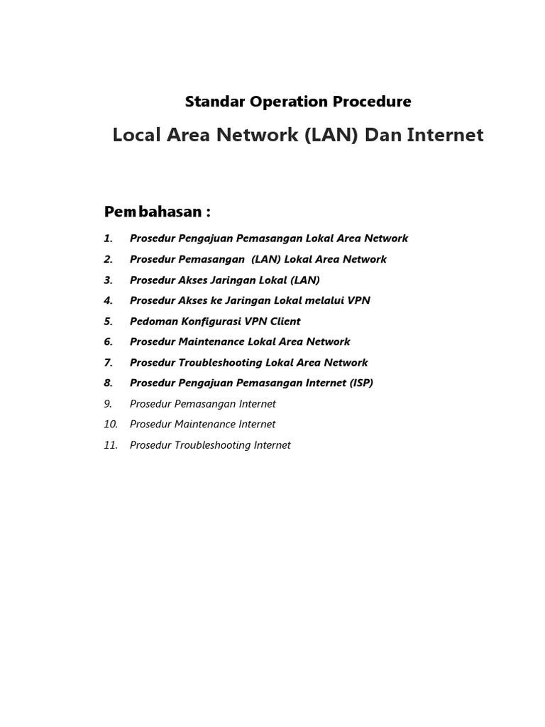 SOP Network | PDF | Komputer