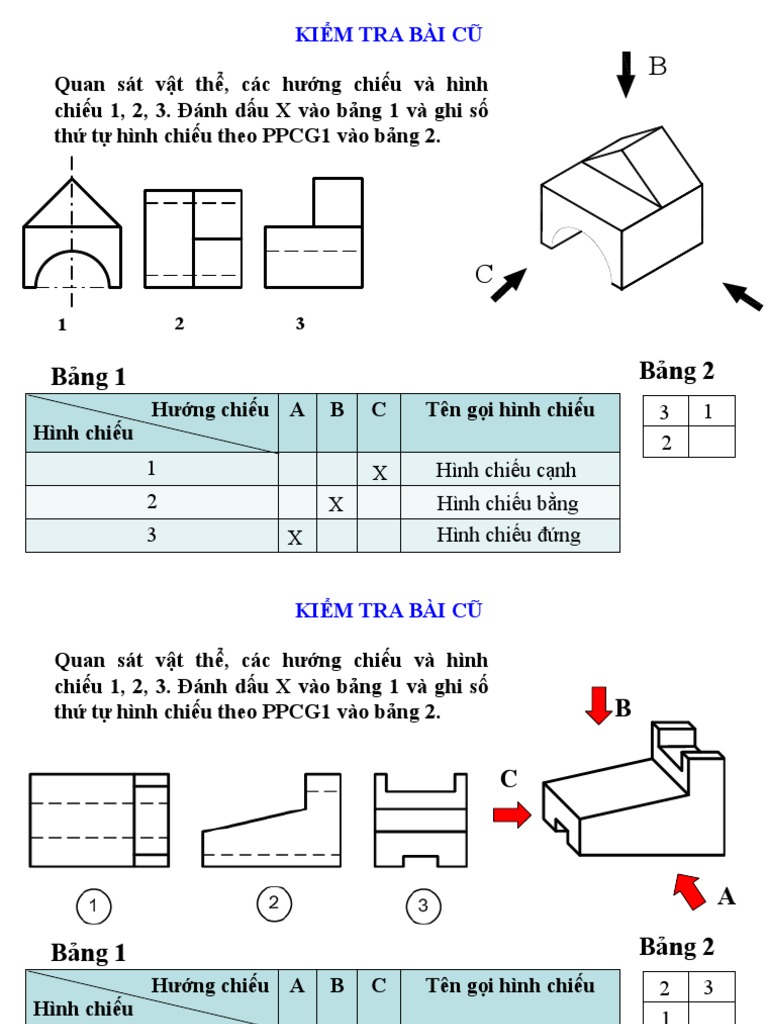 Bai 3 Thuc Hanh Ve Cac Hinh Chieu Cua Vat The Don Gian | PDF