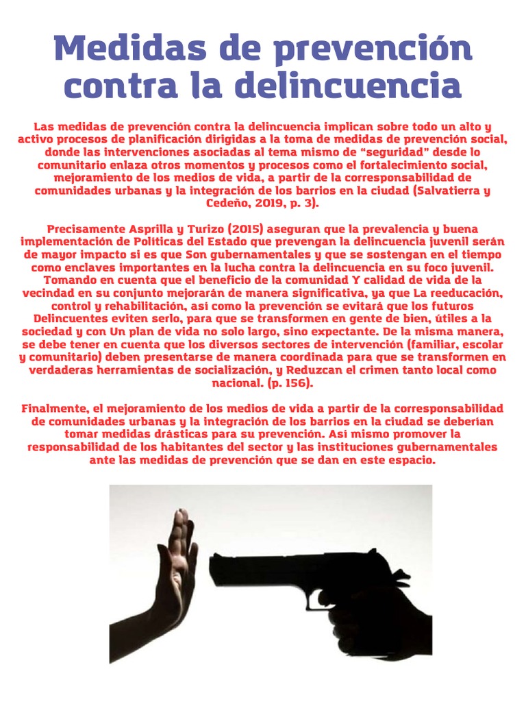 Medidas de Prevencion Contra La Delincuencia | PDF