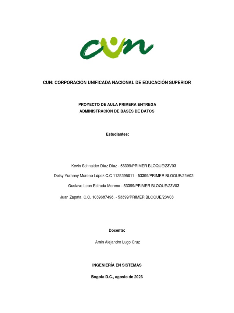 ACA 1 Administración Base de Datos | PDF | Bases de datos | Business