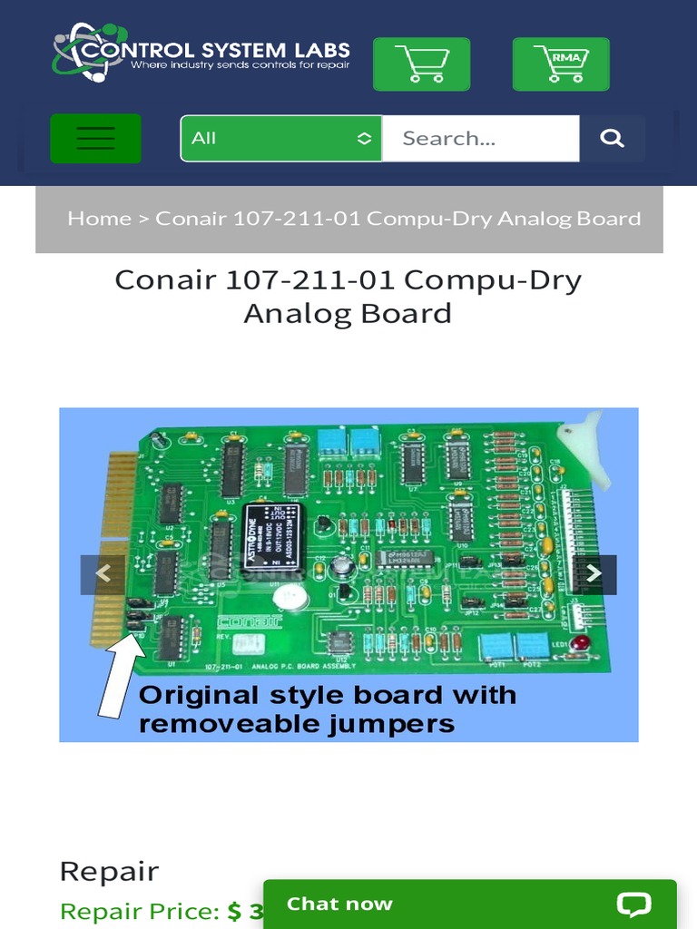 Conair 107-211-01 Compu-Dry Analog Board Contro | PDF