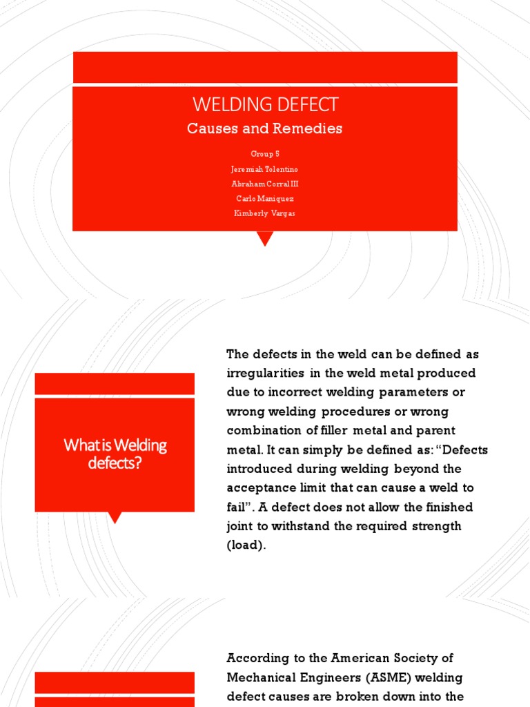 Weld Defects Cause and Remedies | PDF | Construction | Welding