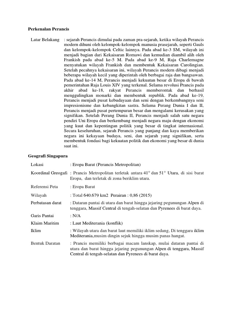 Perkenalan Perancis | PDF