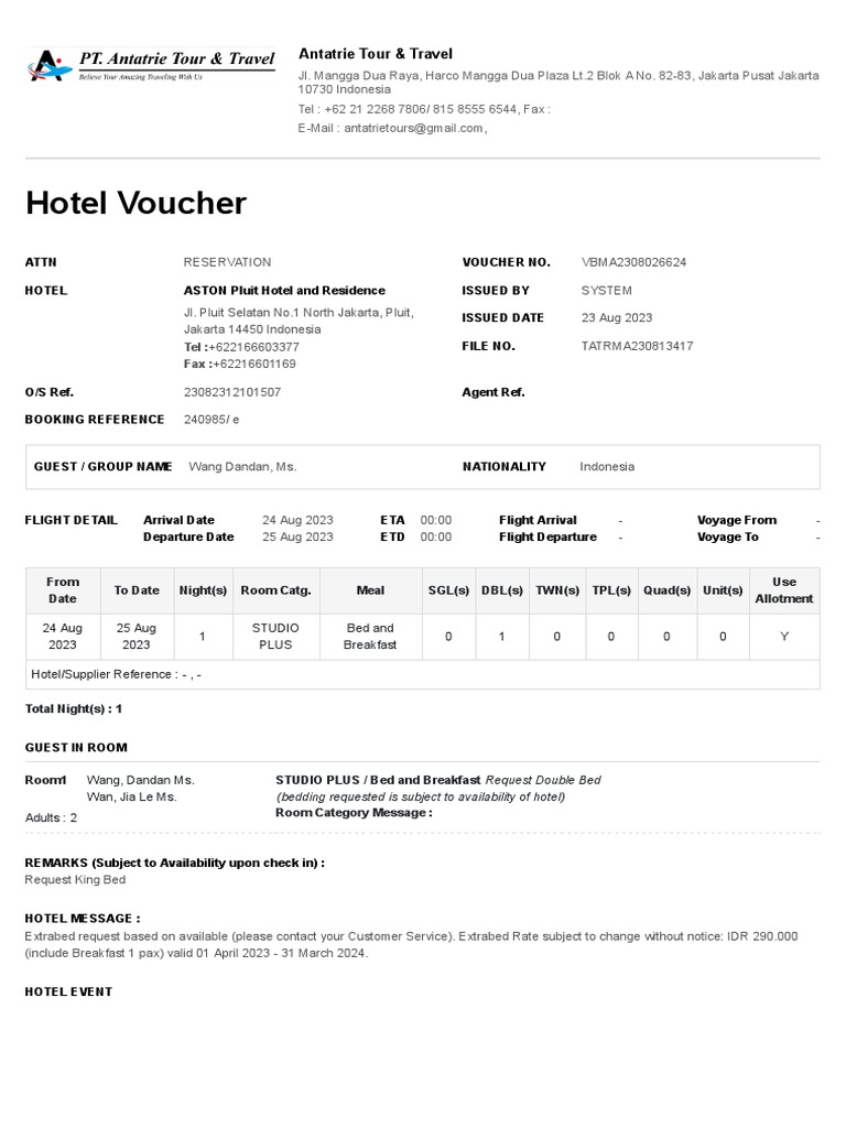 TATRMA230813417 V | PDF | Hospitality Industry | Hotel