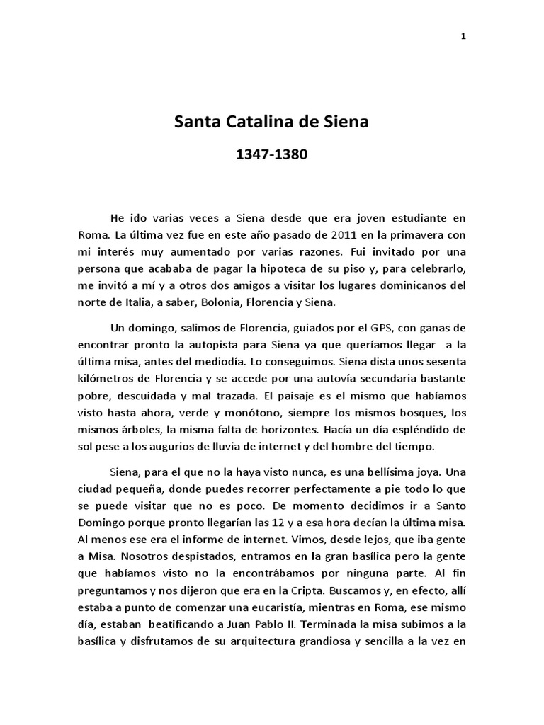Santa Catalina de Siena | PDF