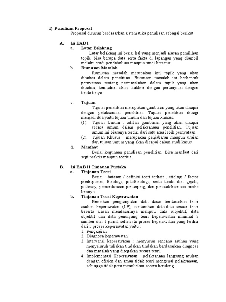 Penulisan Proposal KTI | PDF