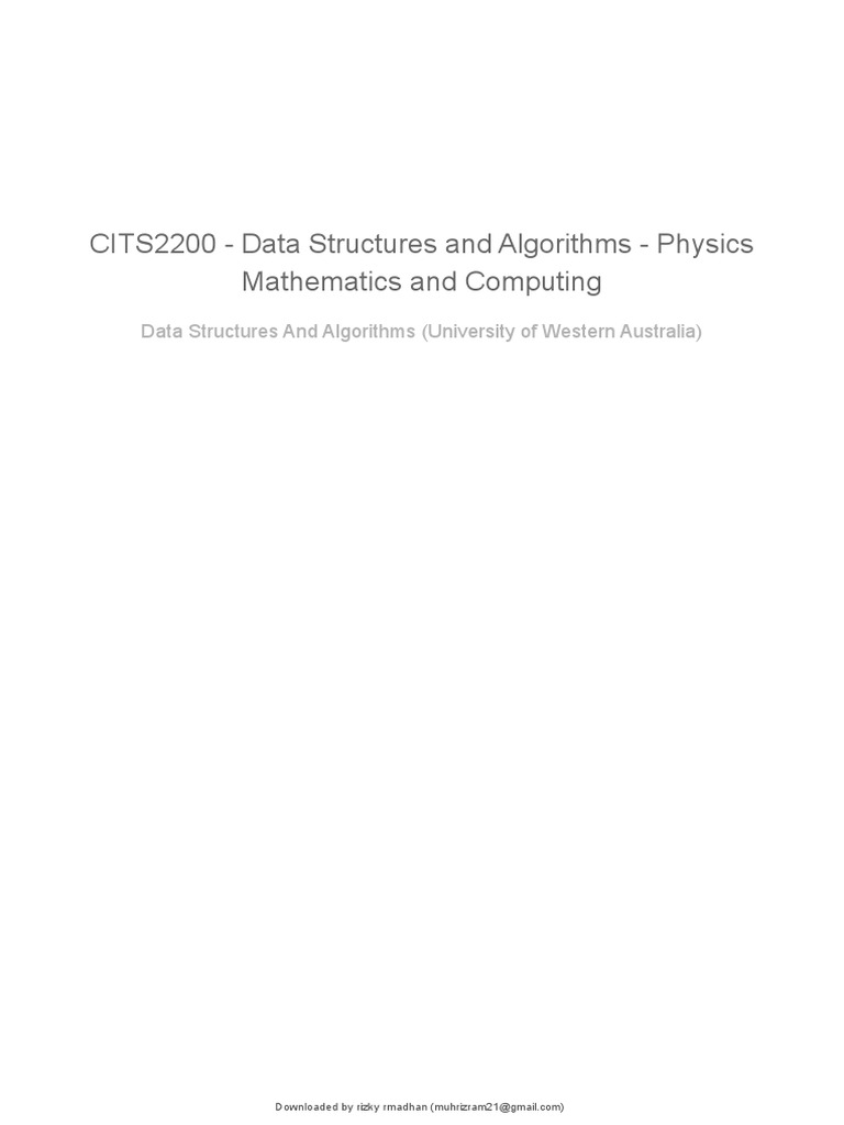 Exam Data Structures Pdf Computing Physical Sciences 