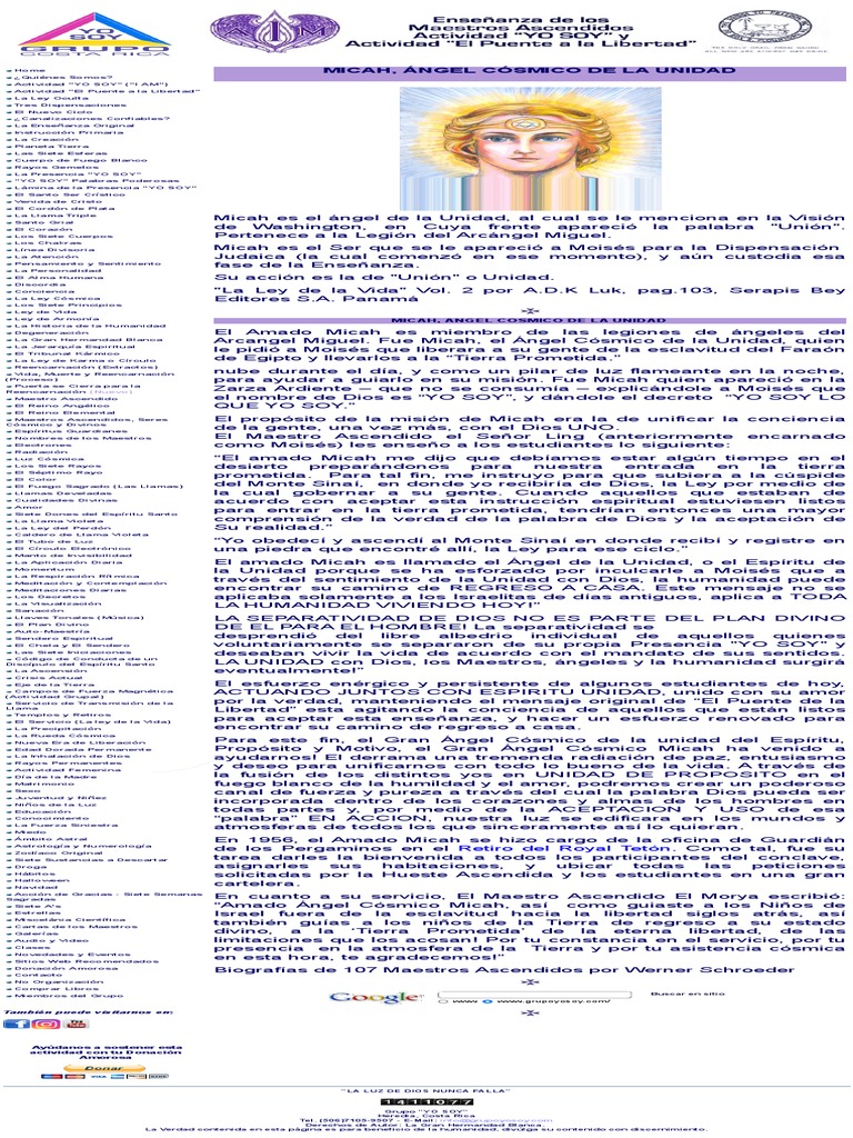Micah, Ángel Cósmico de La Unidad | PDF