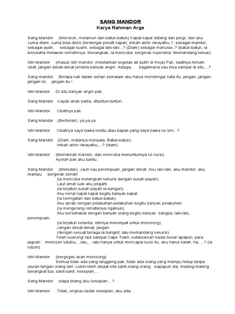 Drama Keluarga: Konflik Sang Mandor | PDF