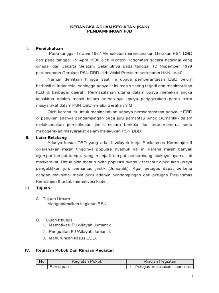 Kak Pendampingan PJB | PDF