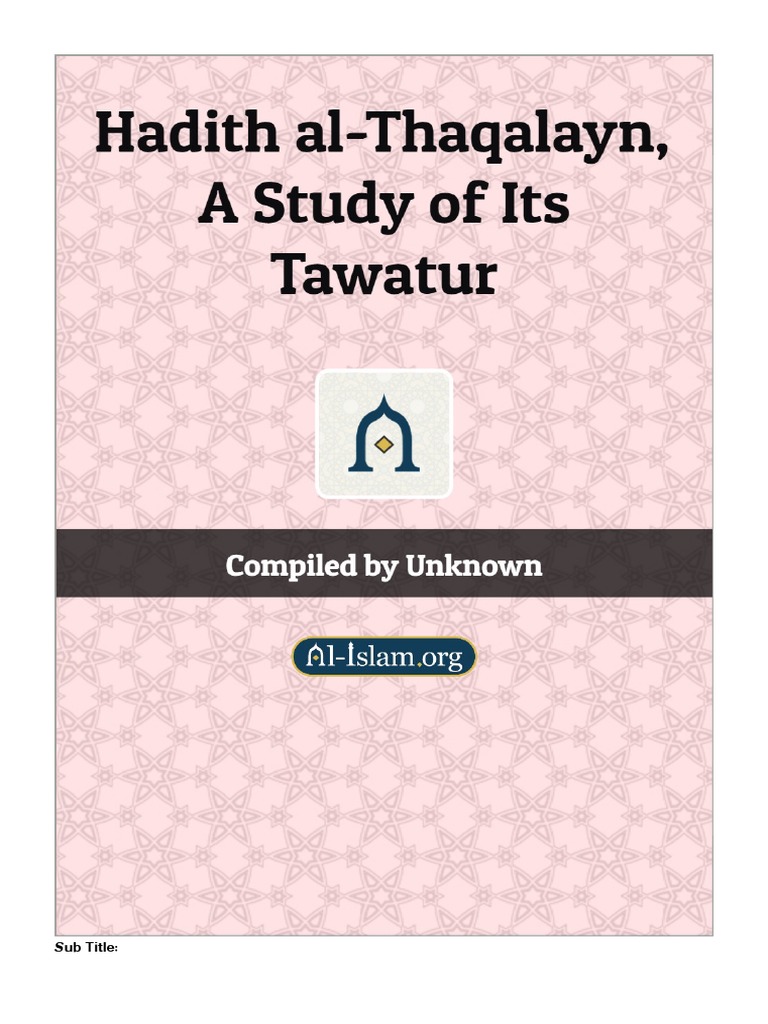 Hadith Al-Thaqalayn | PDF | Hadith | Muhammad