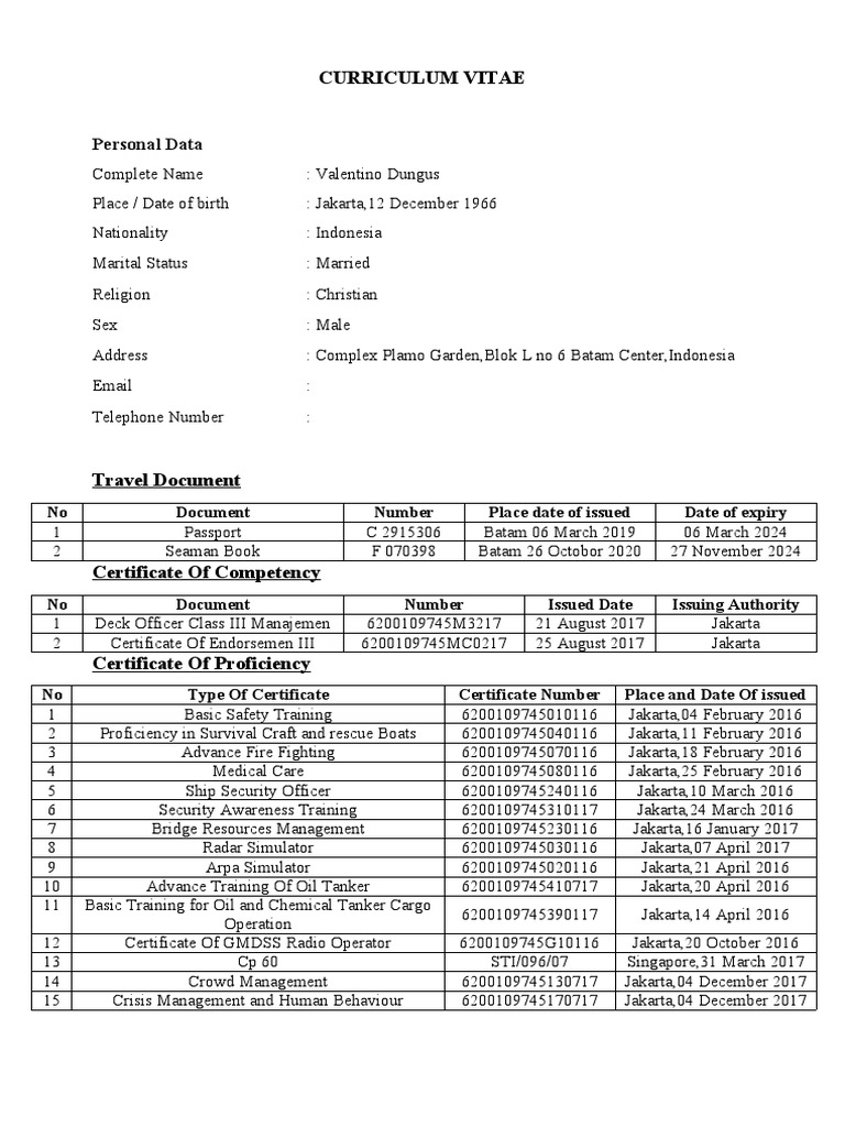 Curriculum Vitae Papa Miracle | PDF | Freight Transport | Transport