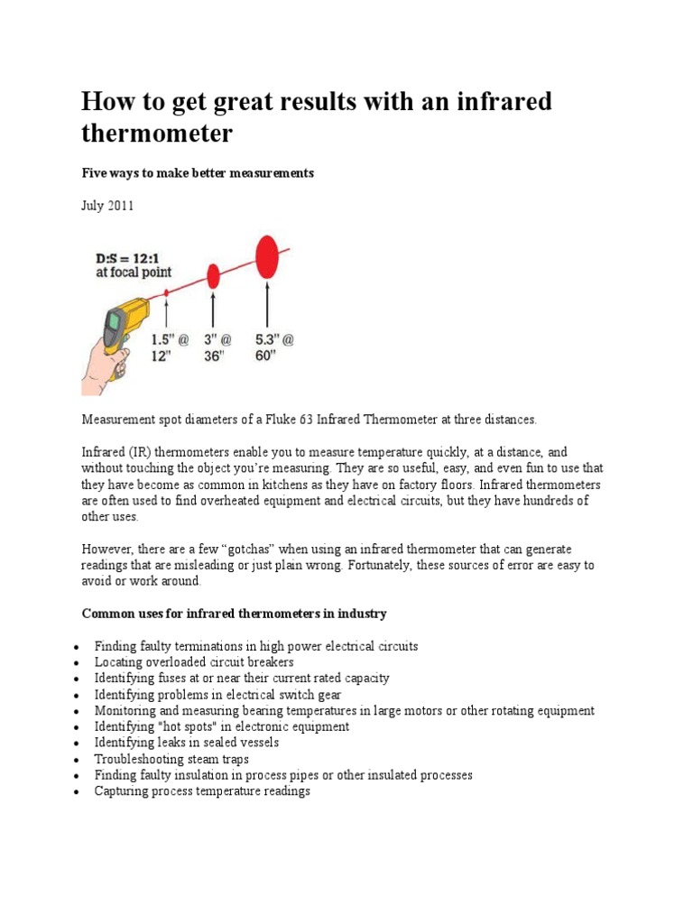 IR Thermometer Manual | PDF | Infrared | Thermometer