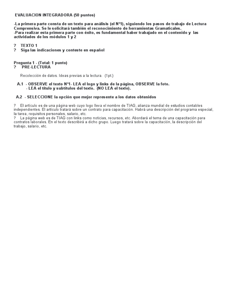 Evaluacion Integradora 1 | PDF