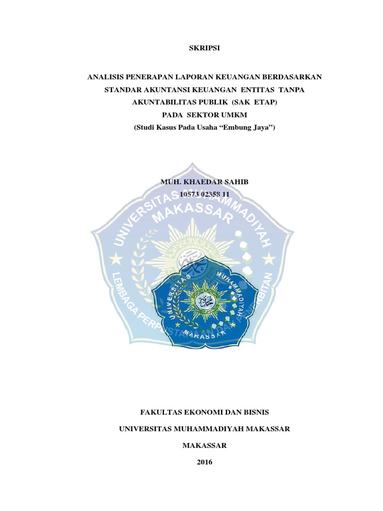 Tugas Sempro 2 | PDF | Pengelolaan Keuangan & Uang