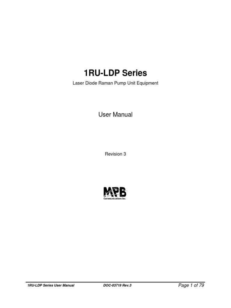 Doc 03719 Rev 3 1ru Ldp Series User Manual Pdf Electromagnetic Compatibility Optical Fiber
